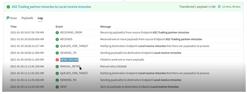 Retrying Failed File Transfer Attempts – Cleo
