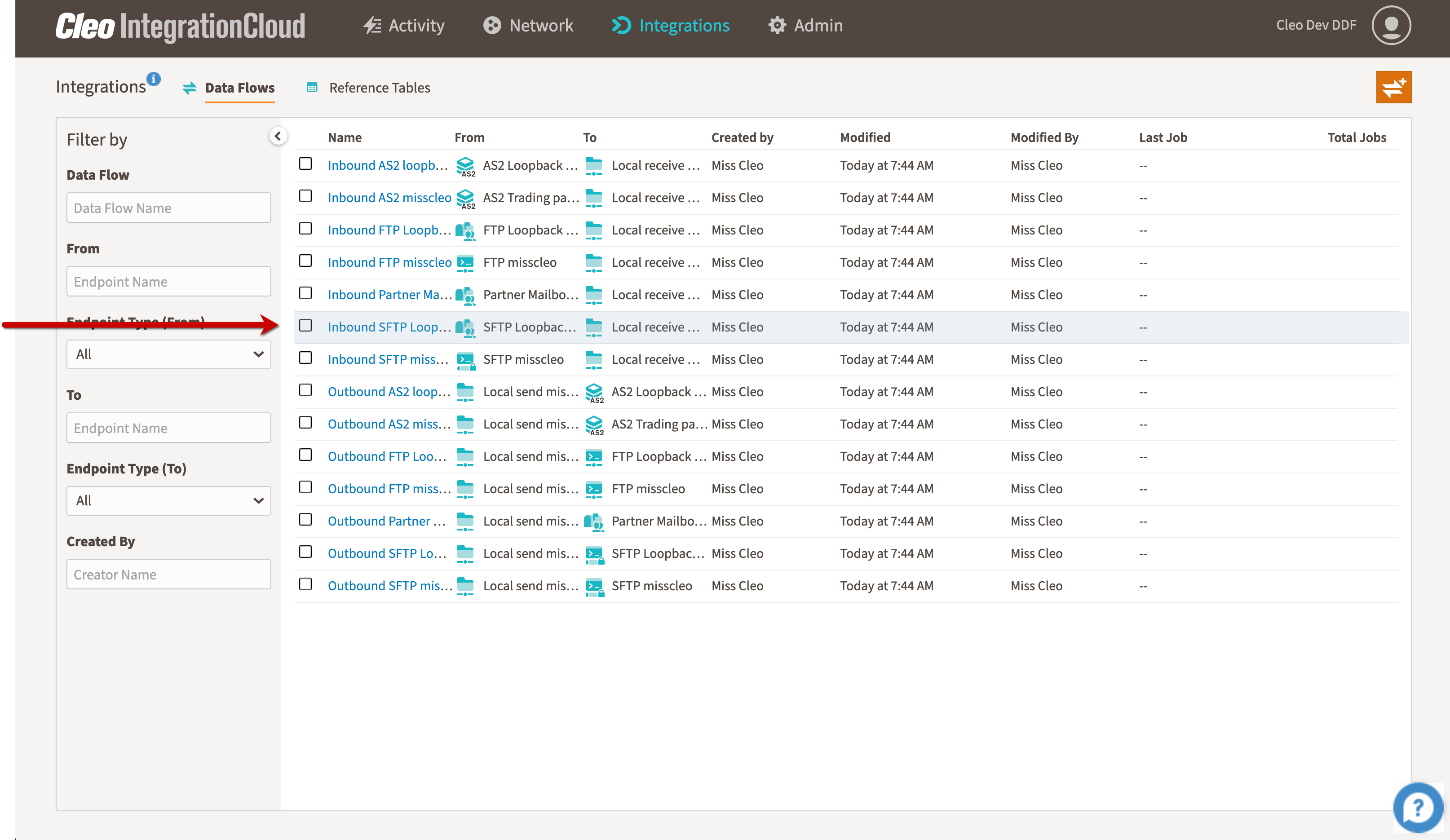 Working with Data Flows – Cleo