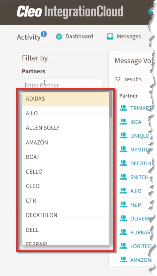 Viewing Partner Activity – Cleo