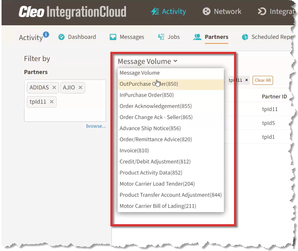 Viewing Partner Activity – Cleo
