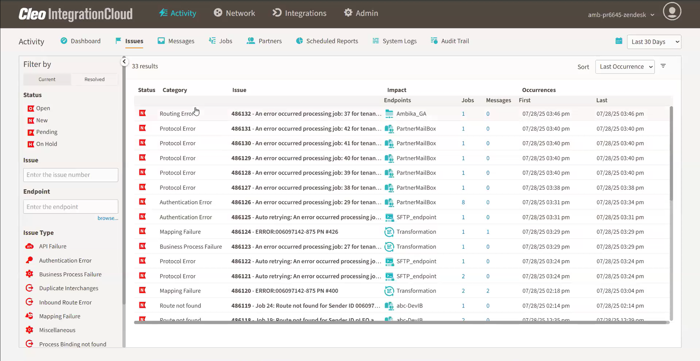 Issue Management – Cleo