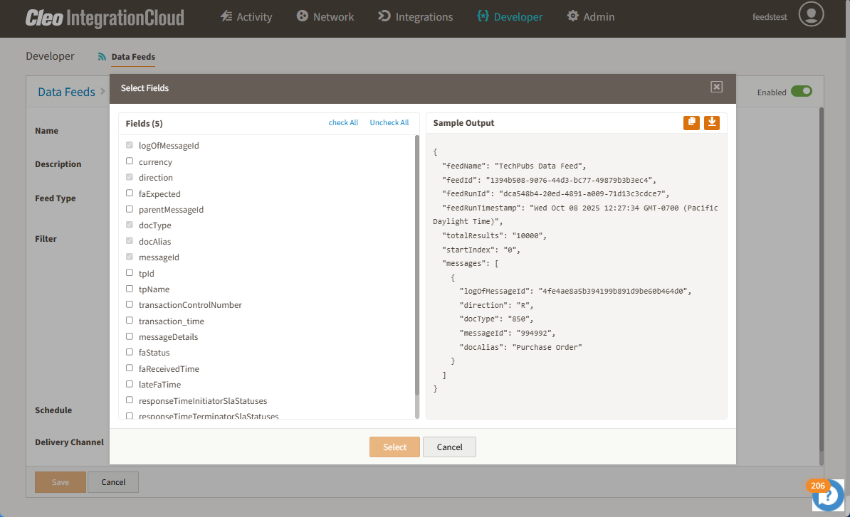 Working with Data Feeds – Cleo